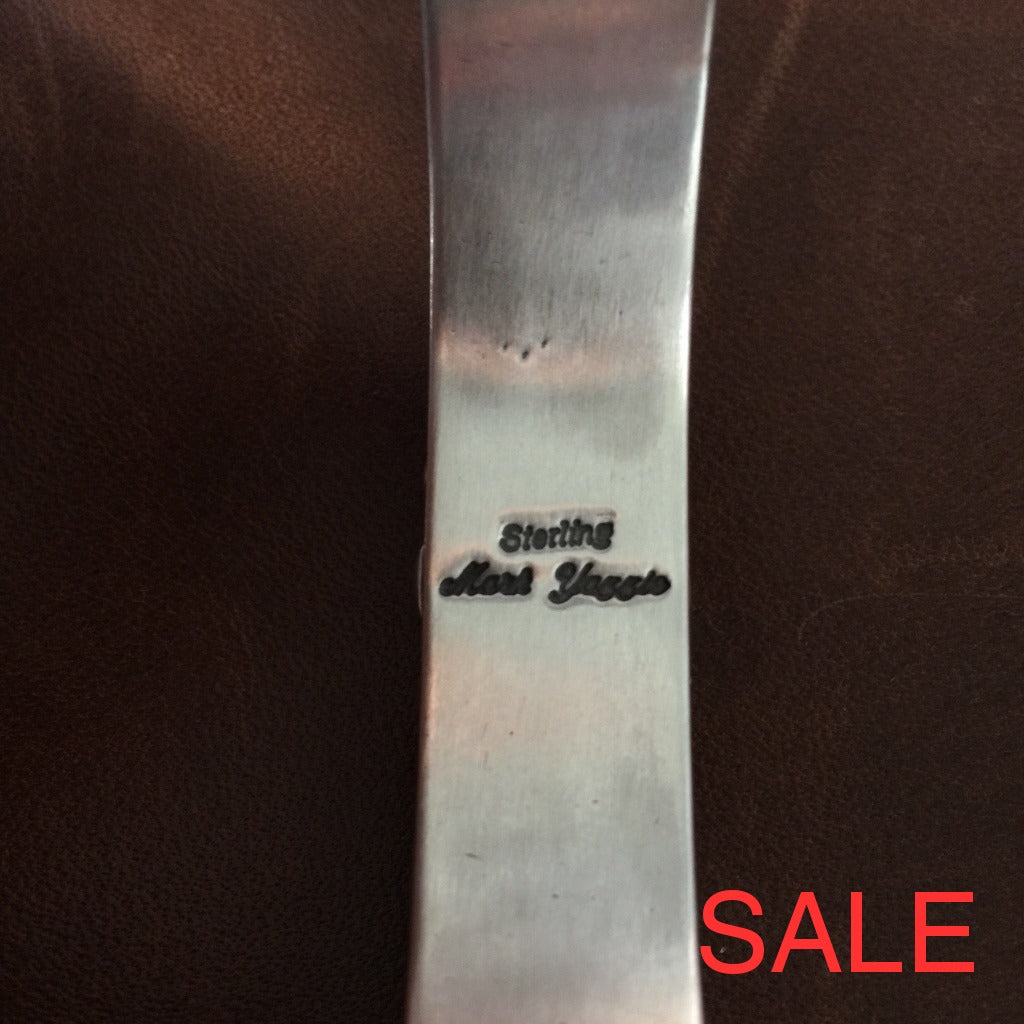 7 Cluster Egyptian Turquoise Bangle Bracelet Signed Renowned Mark Yazz ...