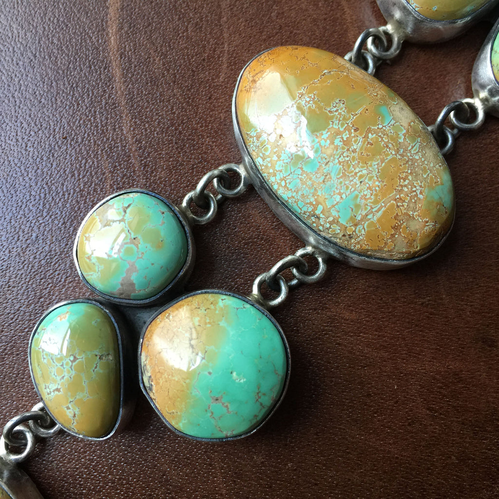 Handmade Bi-Color Natural Carico Lake Chain Bracelet Signed Kathleen E ...