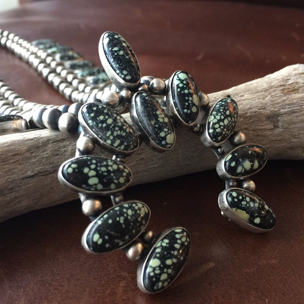 Rare "Milky Way" Spiderweb New Lander Squas Blossom Necklace Signed B ...