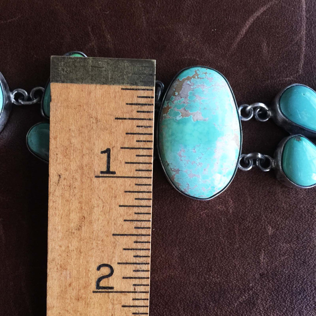 Handmade Simple Sterling Silver Clustered Light Green Carico Lake Brac ...